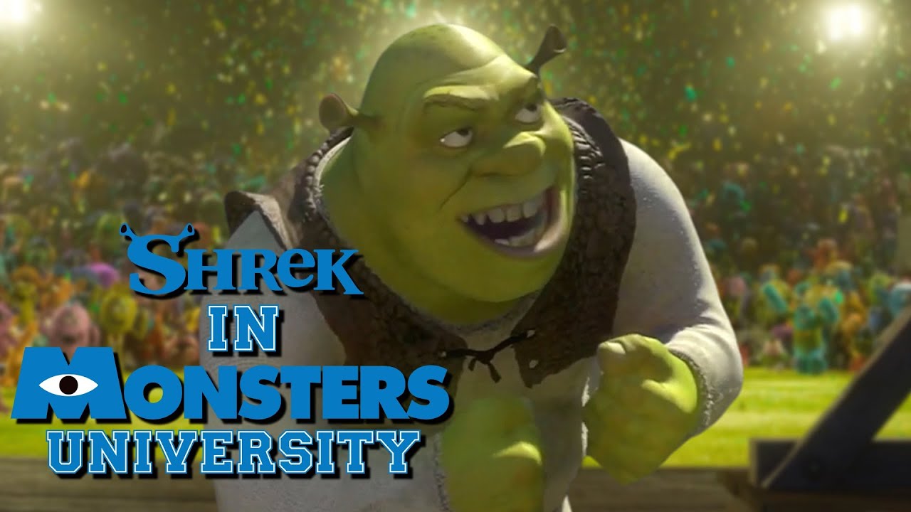 Shrek wins the Monsters University Scare Games - YouTube