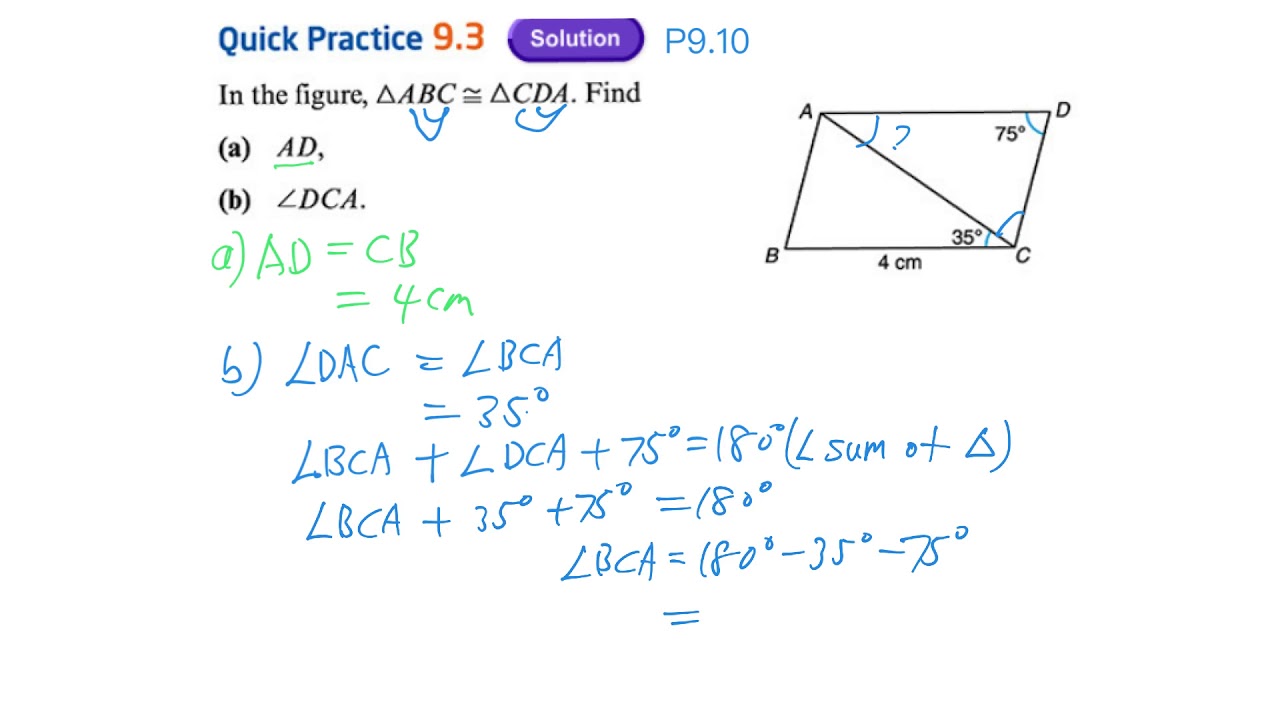 Ch 9A Congrunt triangle part2 - YouTube