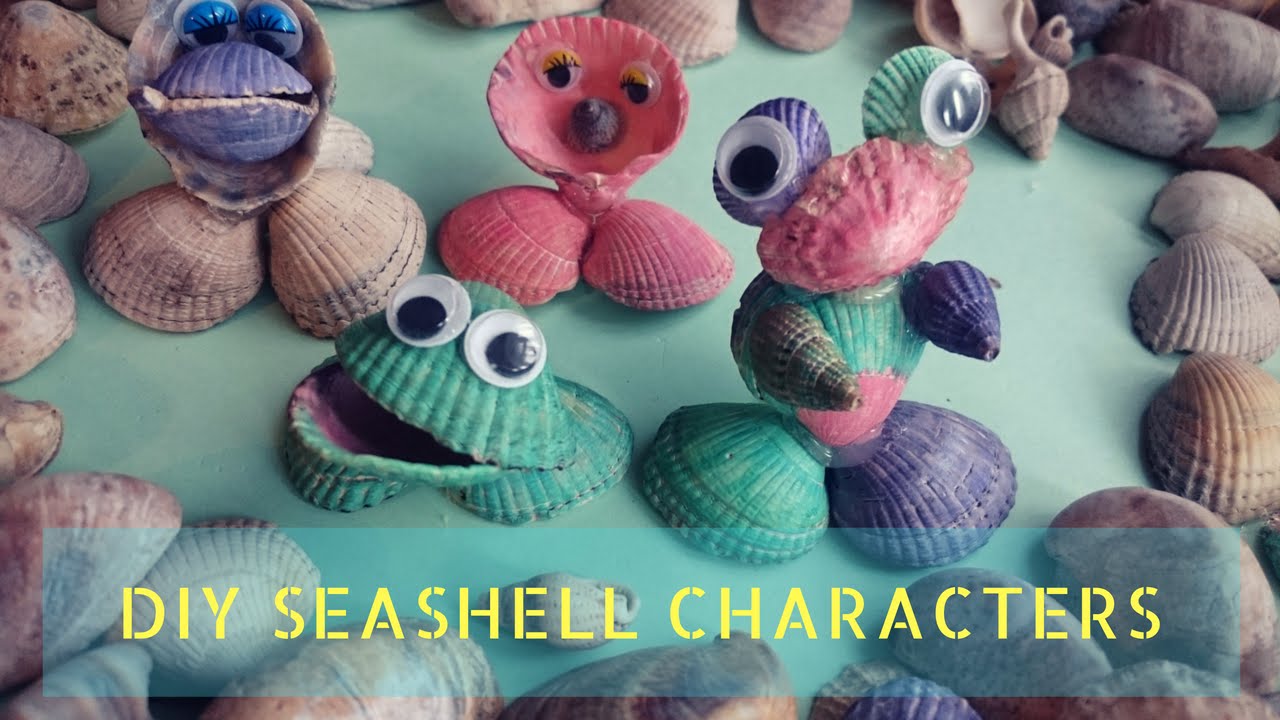 HOW TO MAKE SEASHELL CHARACTERS | Craft DIY tutorial for upcycling ...