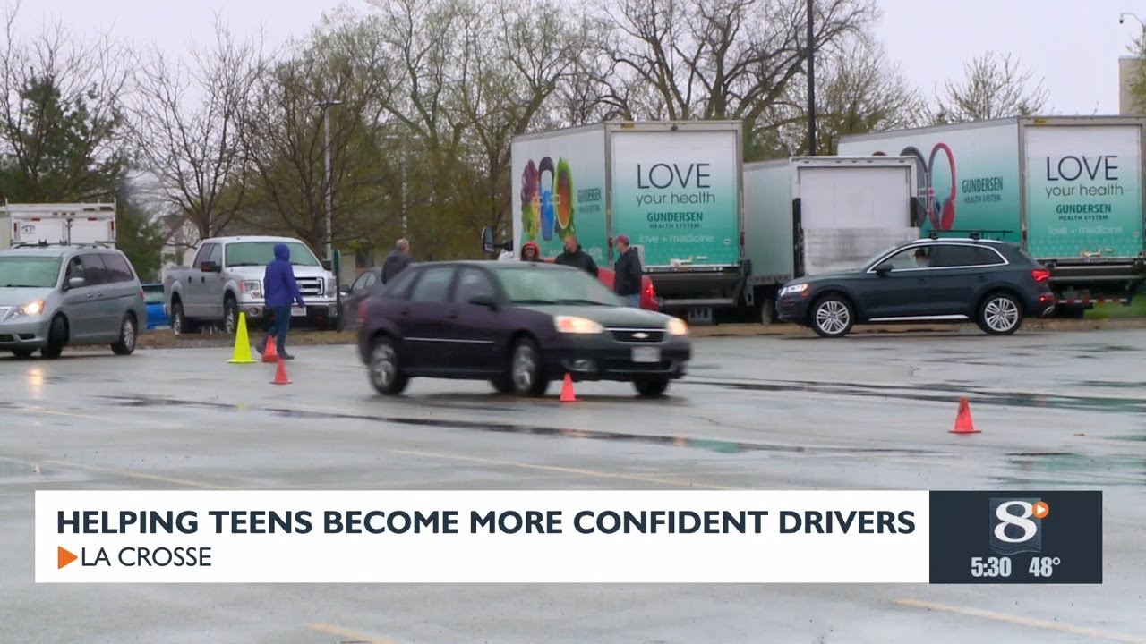 Car control clinic teaches teens driving skills for accident avoidance - YouTube