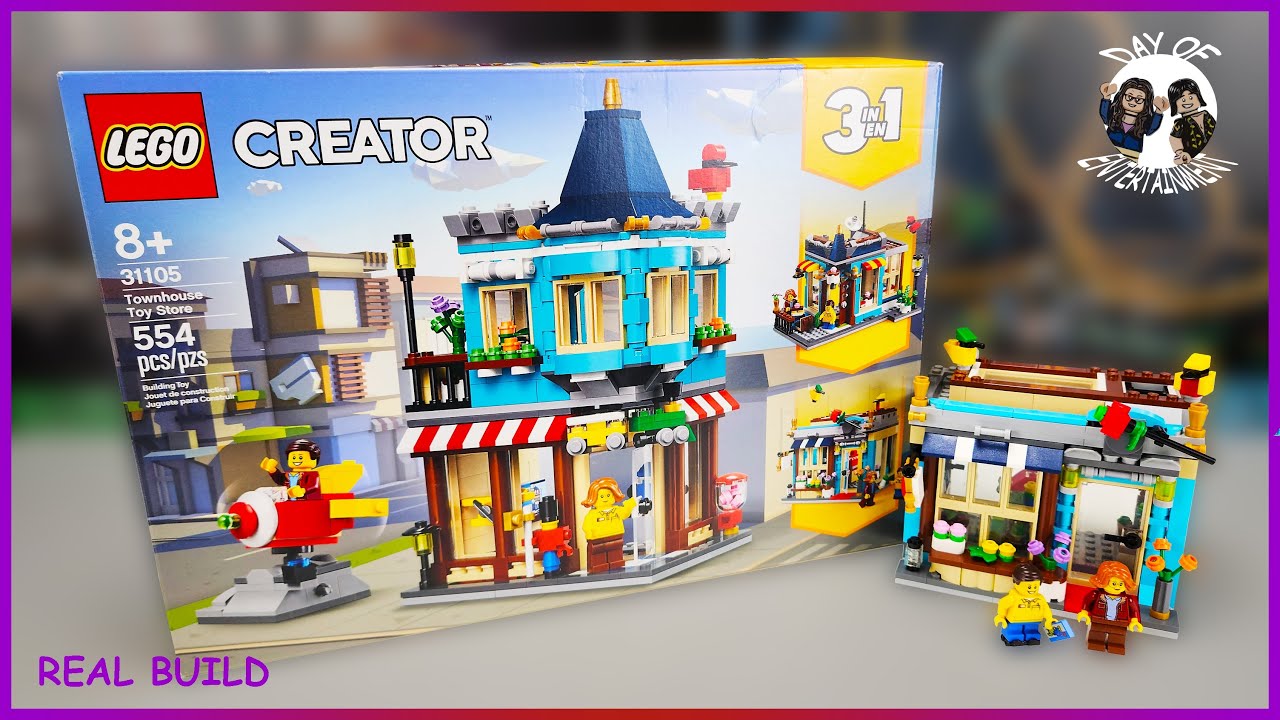 LEGO Creator 3-in-1 31105 Townhouse Toy Store - Flower Shop Real Build ...
