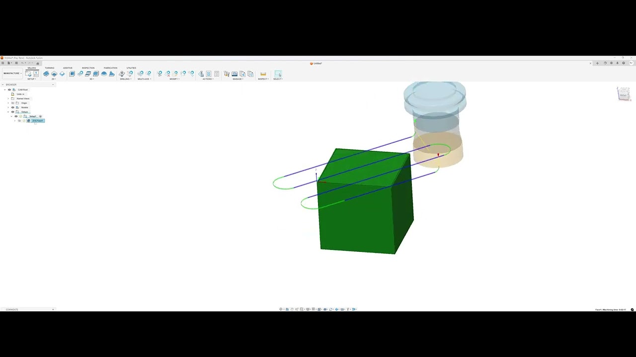 Fusion 360 CNC Facing – Quick CAM Example - YouTube