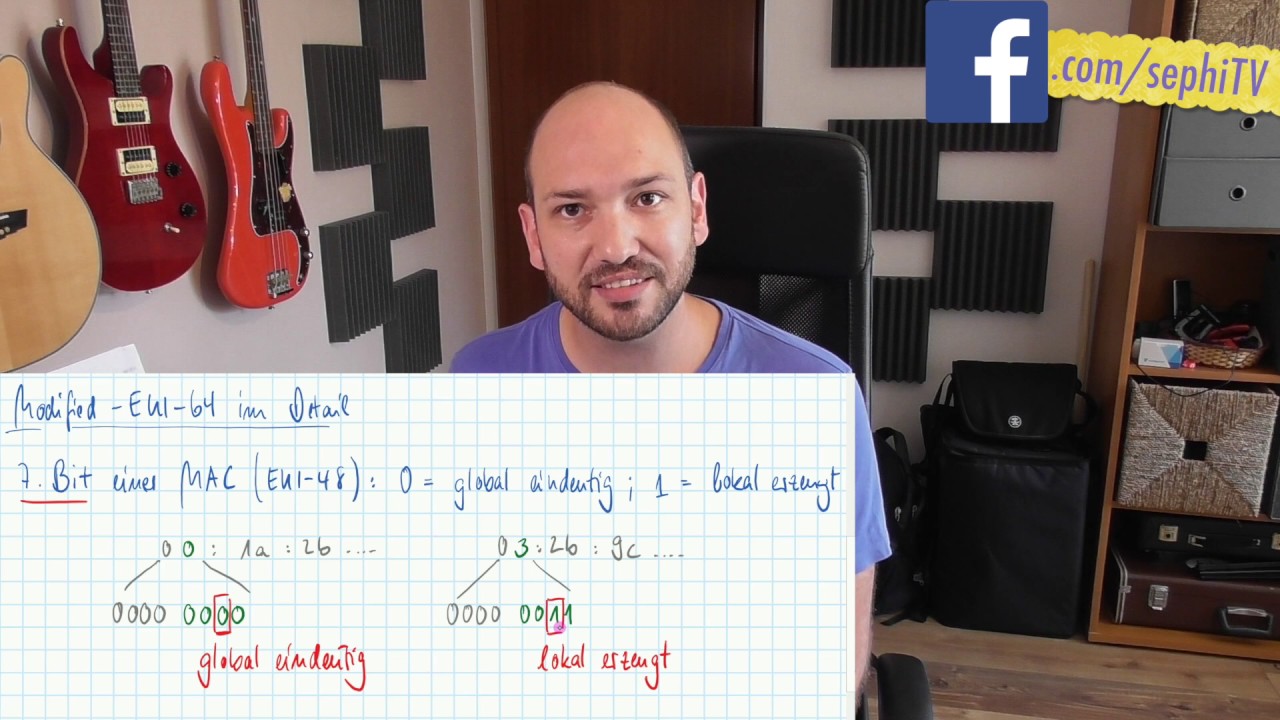 Interface-Identifier inkl. modified-EUI-64 bei IPv6 (ITNT11.7) - YouTube