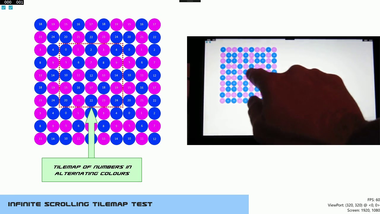 Infinite Scrolling Tilemap Test - YouTube