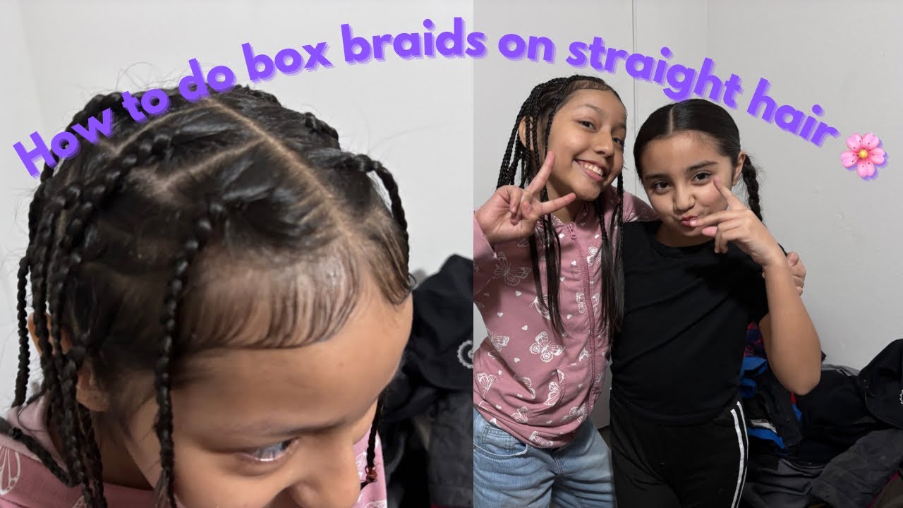 How to do box braids on straight hair!!!! - YouTube