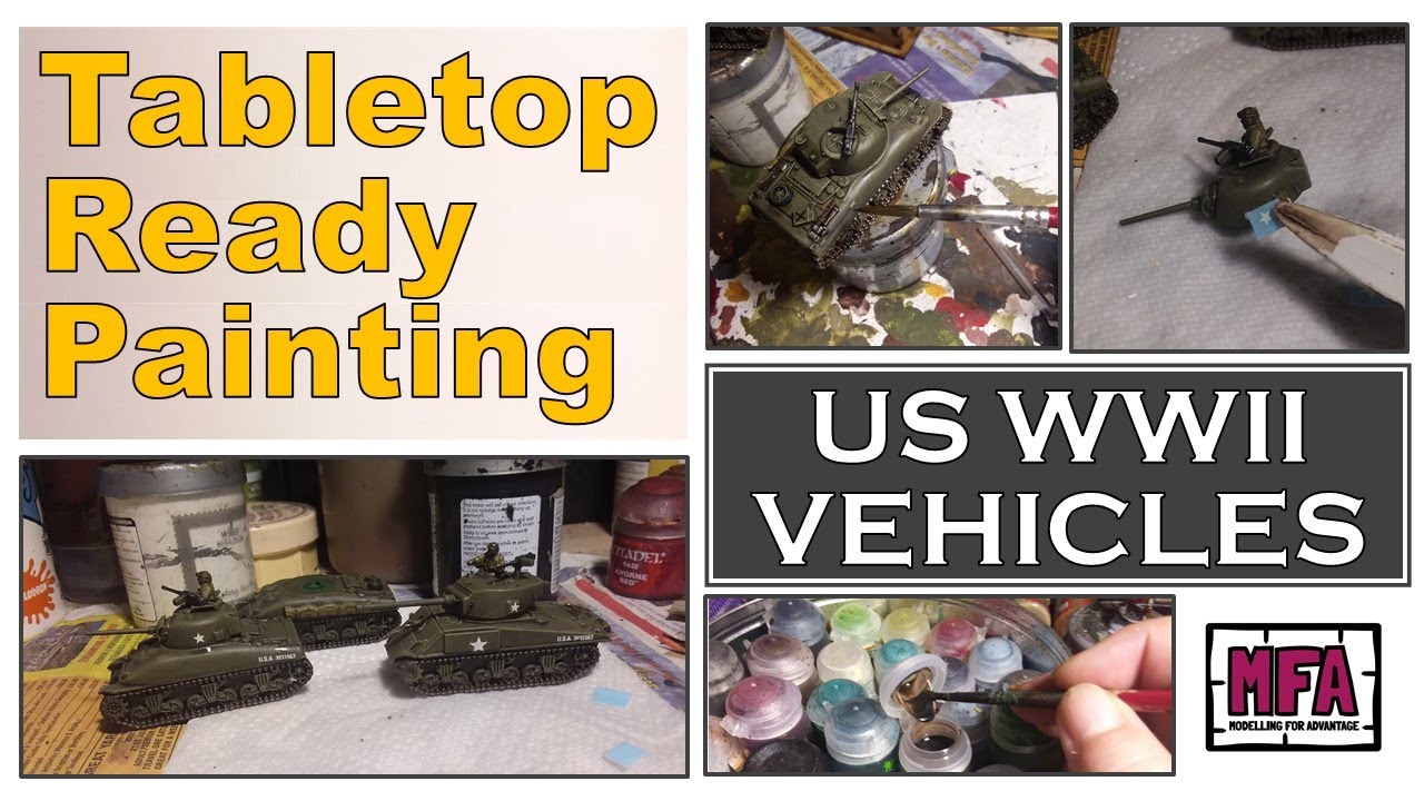 Painting US Sherman tanks for ww2. Tabletop ready painting guides ...