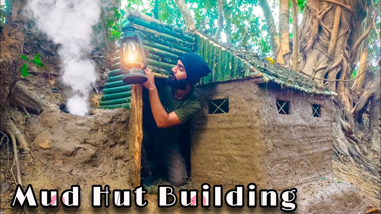 Mud Hut Building। Camping in India । ThirstyAdventure । - YouTube