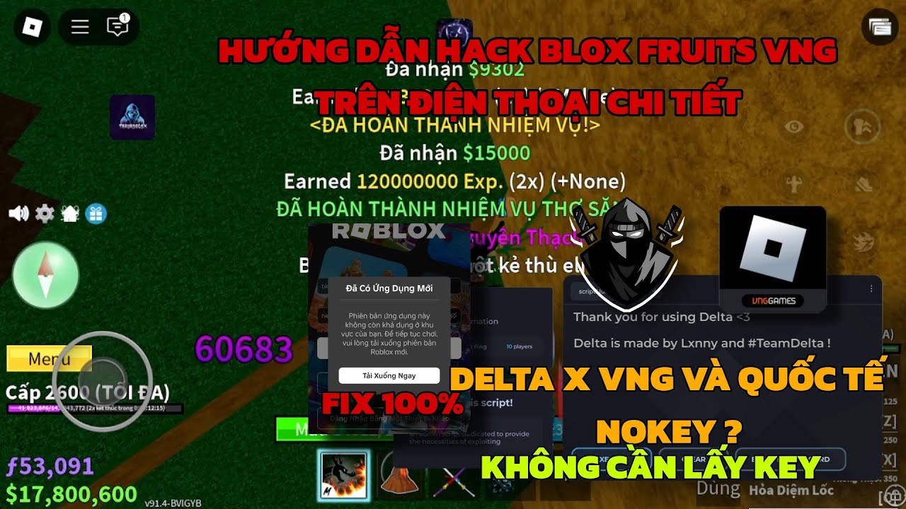 Hướng dẫn hack blox fruits delta x vng nokey trên điện thoại cho người ...