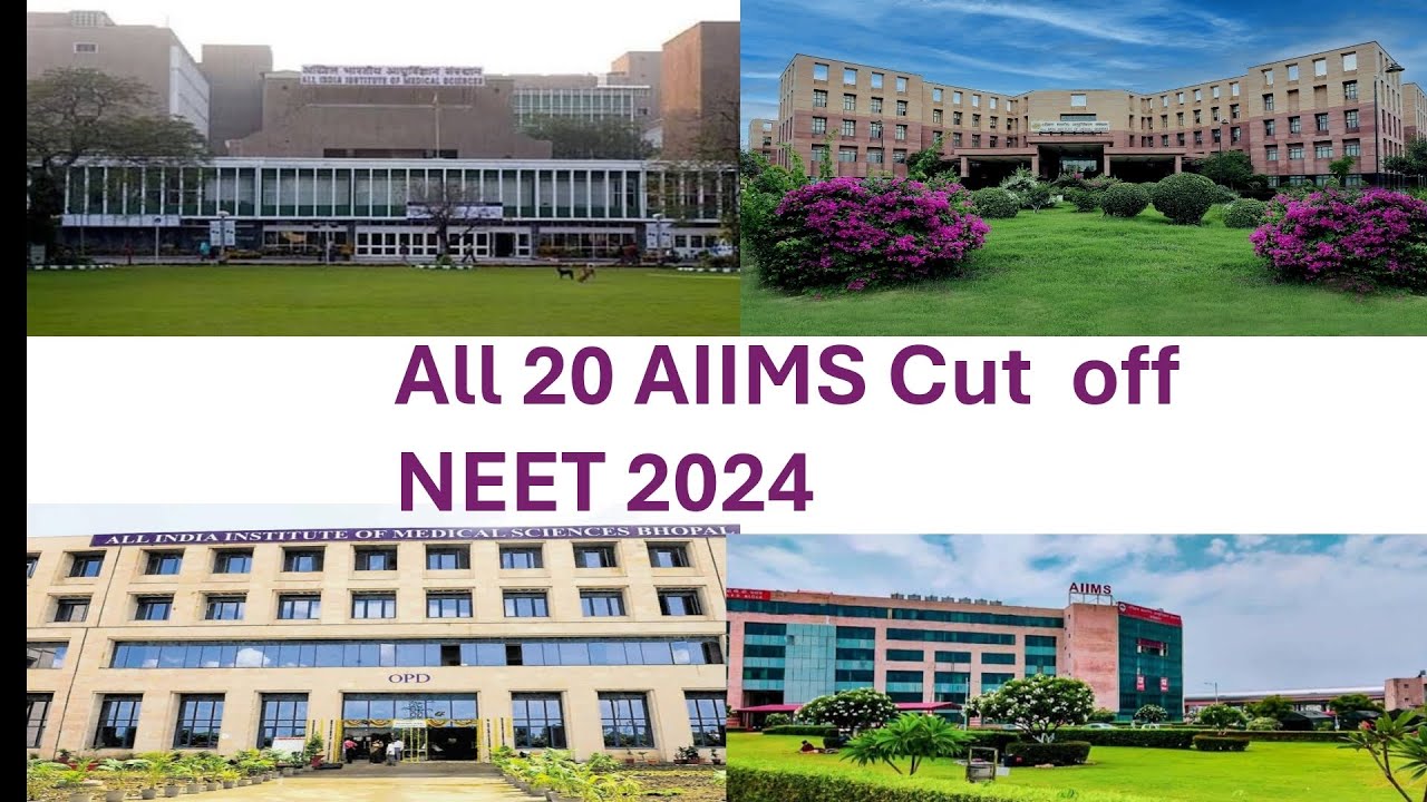 Aiims cut off 2024|| category wise all 20 aiims cut off round 1 neet ...