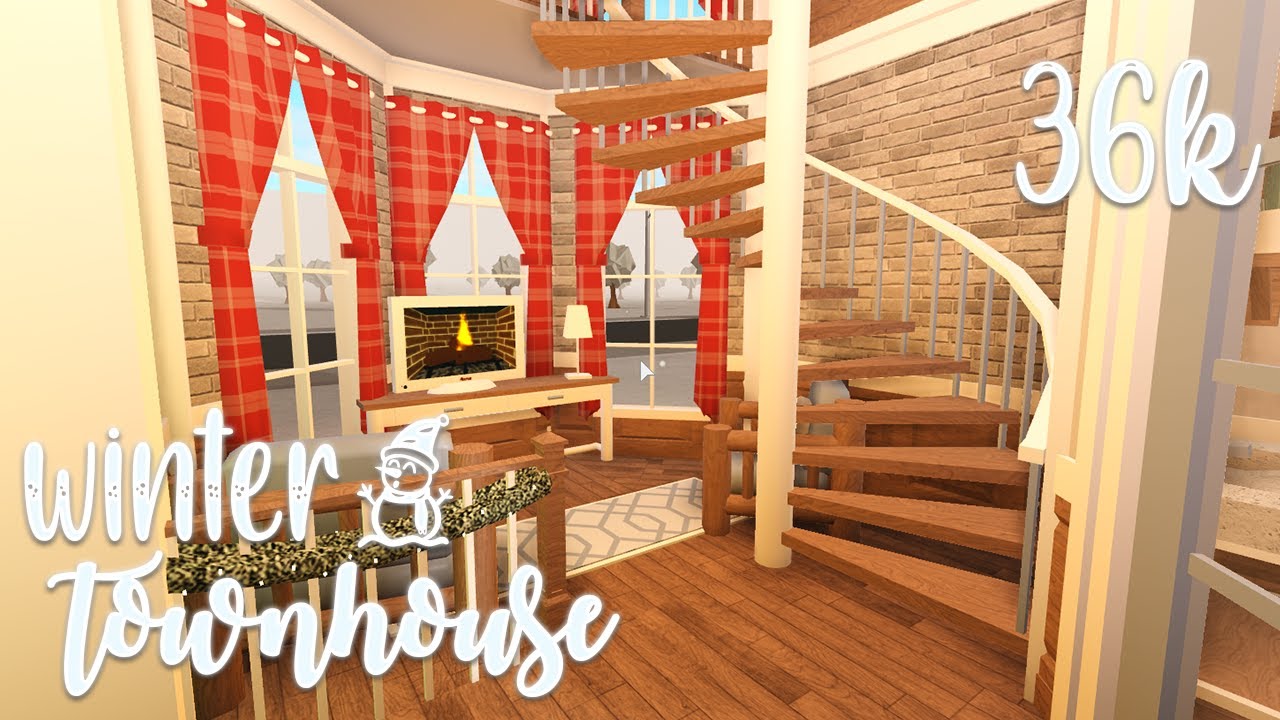 36k winter townhouse || roblox bloxburg - YouTube