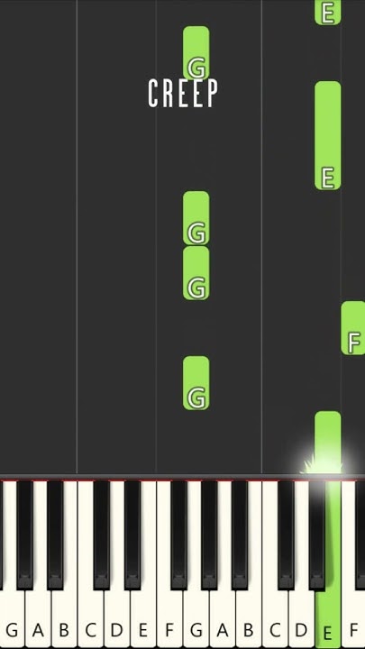 Radiohead - CREEP #shorts easy piano cover/guide/lesson/tutorial - YouTube