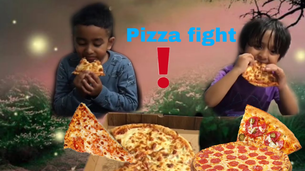 Fun & pizza fight with friend and little baby - YouTube