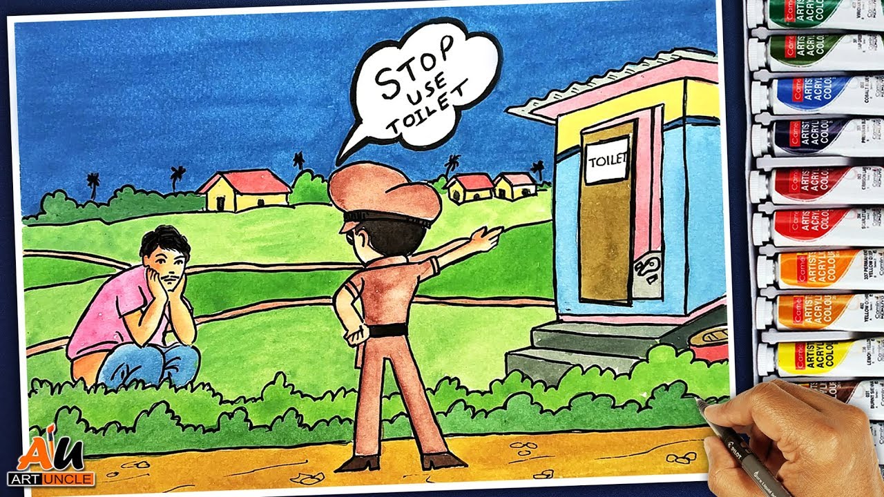 Swachh bharat drawing || How to draw Swachh Bharat Abhiyan || Clean ...