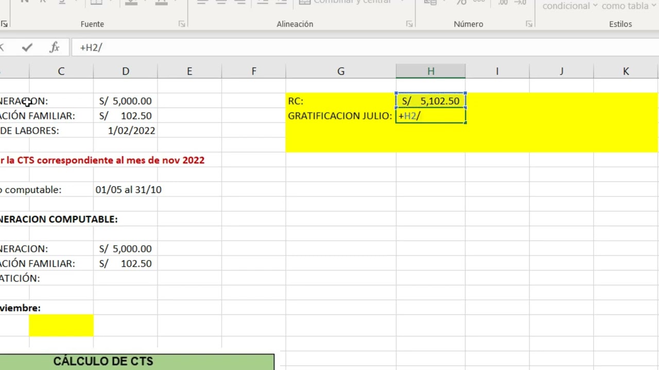 CALCULO CTS NOV 2022 | AULAS FINANCIERAS - YouTube