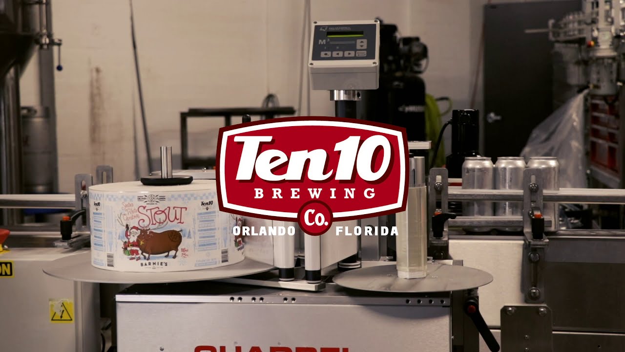 Ten10 Brewing Co. 2020 Santa's White Christmas Stout Canning - YouTube