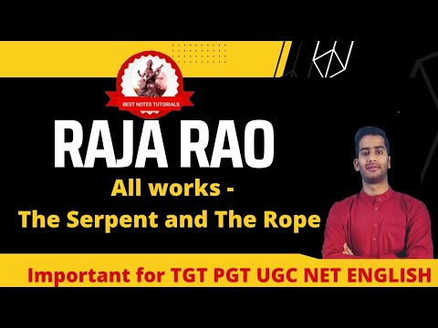 Raja Rao || Indian writings in English|| The serpent and the rope|| BNT ...