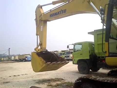 Test Running Engine Exavator Komatsu PC 300-8 - YouTube