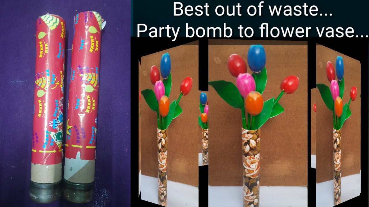 Party popper DIY/ Best out of waste/ Useless to useful/Party bomb DIY ...
