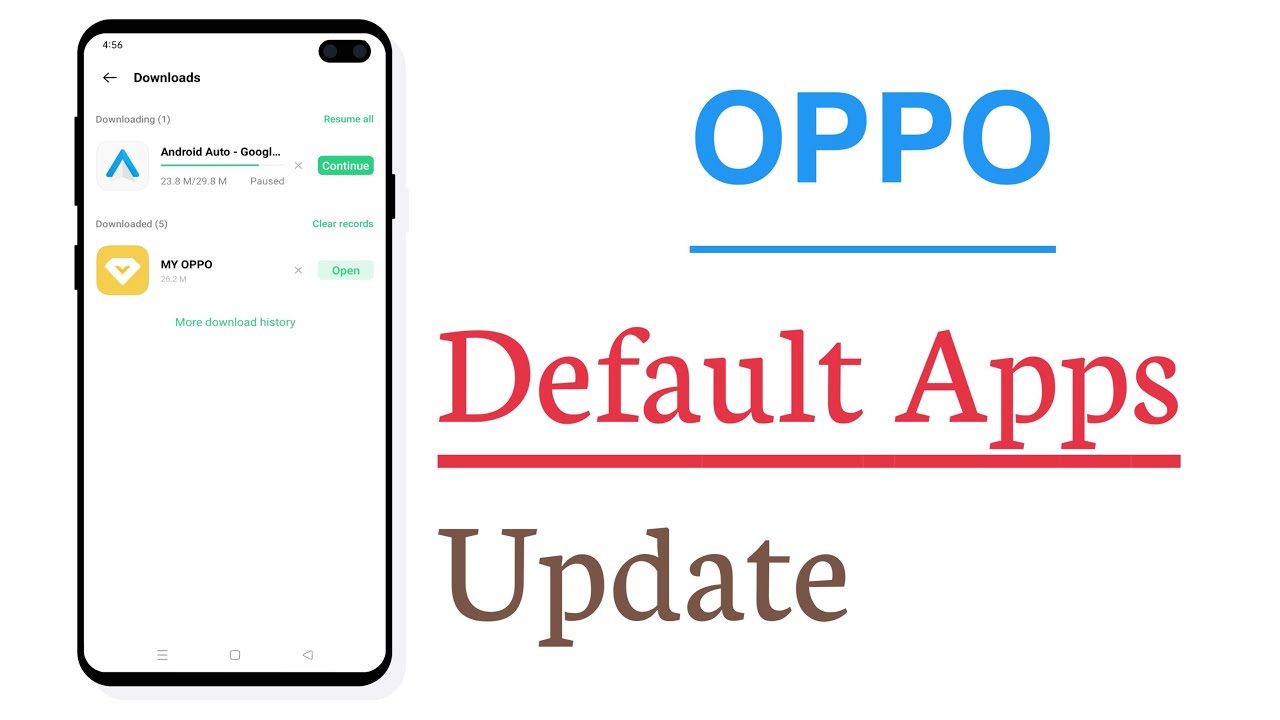 OPPO Phone How To Update Default Application - YouTube