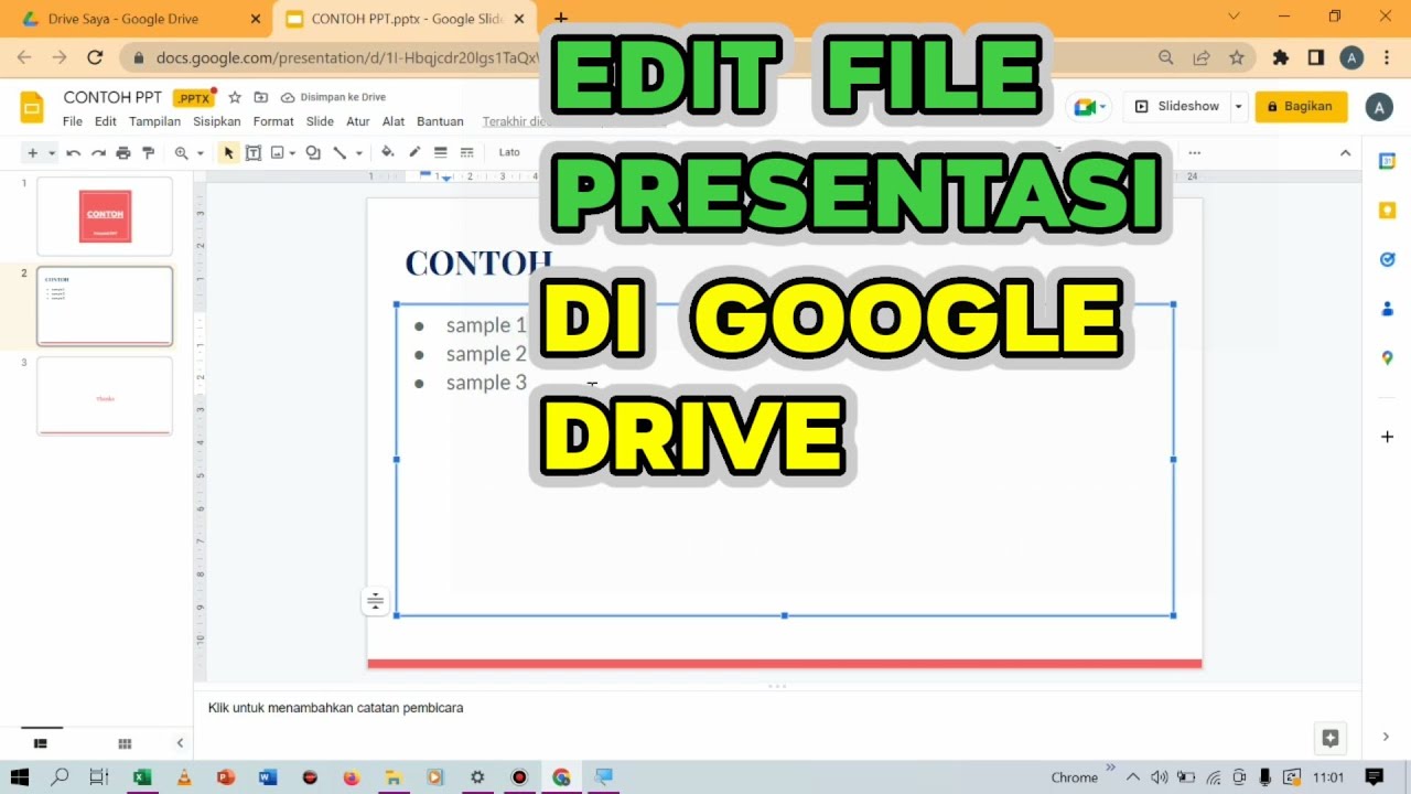 Tutorial Cara Edit File PPT (Presentasi) di Google Drive - YouTube