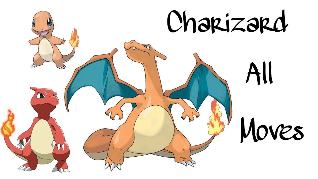 Charizard all moves, evolution, move effects - YouTube