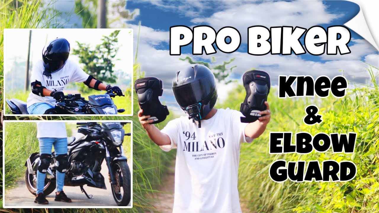 Pro biker Knee and elbow guards full bangla(Sylheti) Review // Safety guard for biker // The JD ...