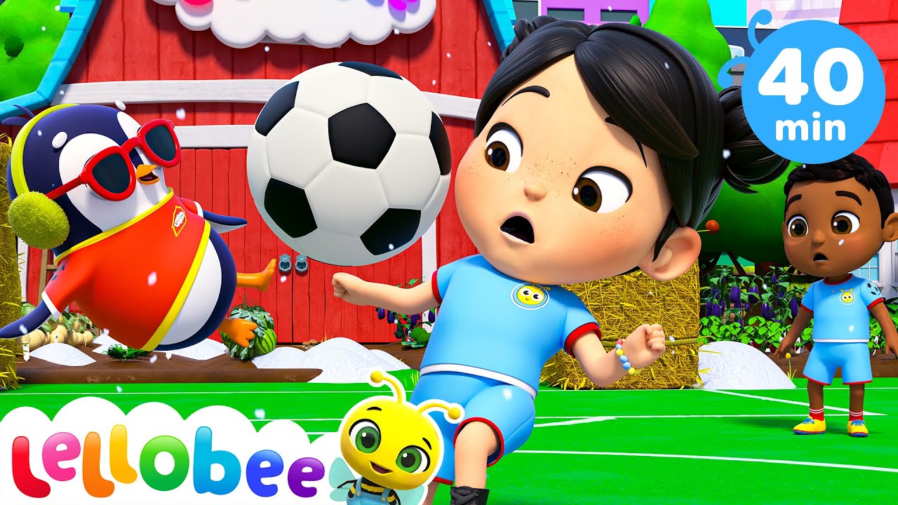 Ole Ole Soccer Game Song! | Kids Tunes! - Lellobee Farm Songs for ...