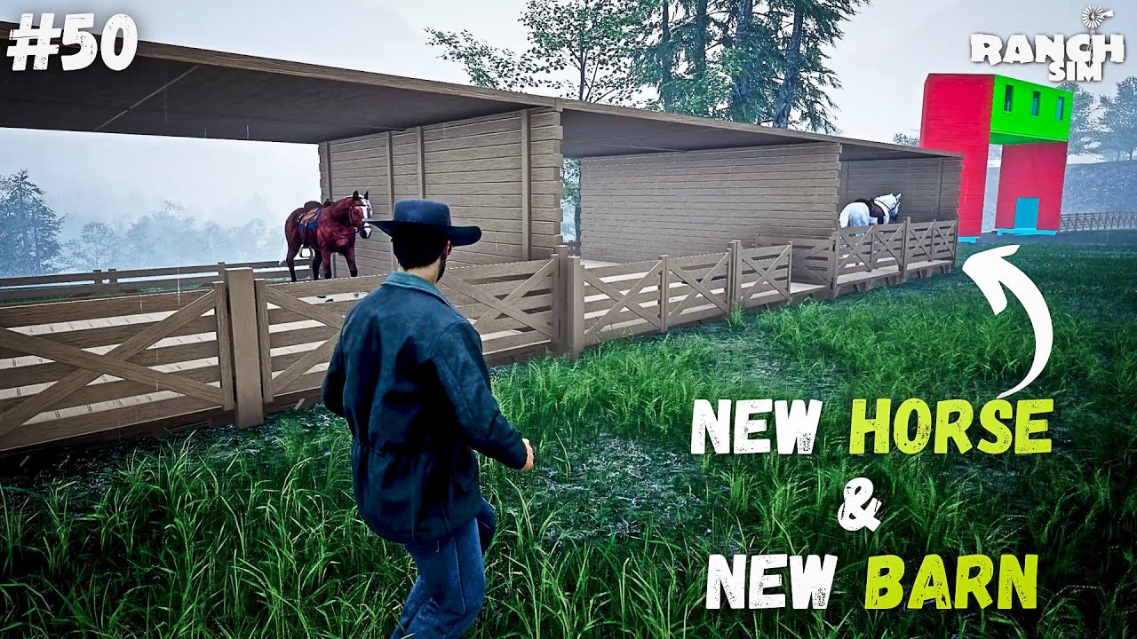 BUILDING CUSTOM HORSE BARN | RANCH SIMULATOR PART 50 IN HINDI - YouTube