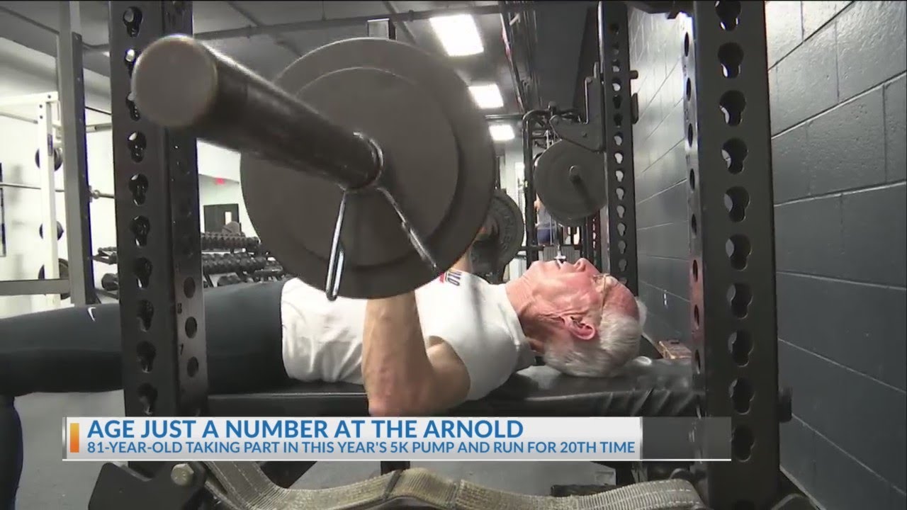 81-year-old gearing up for the Arnold 5k Pump and Run - YouTube