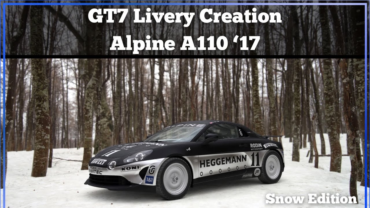 GT7 Livery Creation | Alpine A110 '17 | Snow Edition - YouTube