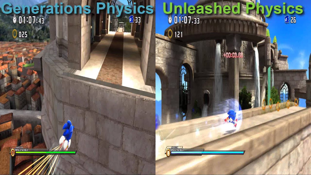 Generations vs Unleashed Physics Side-by-side Comparison - YouTube