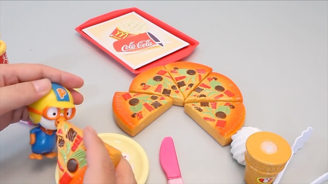 🍕Toy Velcro Cutting Pizza 🍕 Learn Fruits & Play Doh Surprise eggs - YouTube