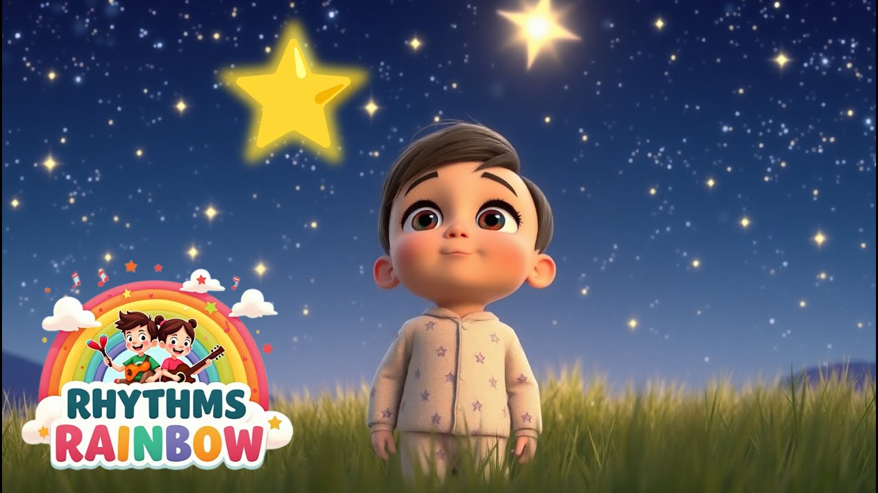 Twinkle Twinkle Shining Light | Soft Sleep Song for Kids | Rhythms Rainbow - YouTube