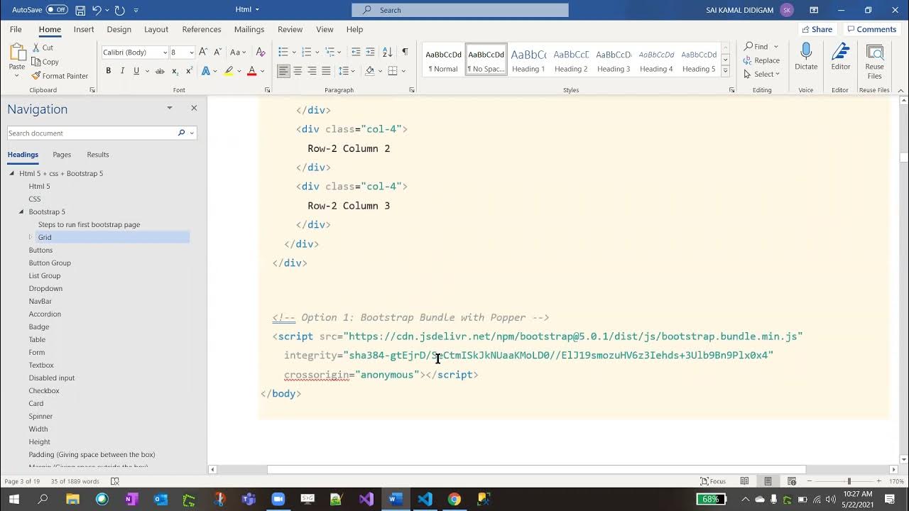 Html 5 + Bootstap + css Video 1 - YouTube