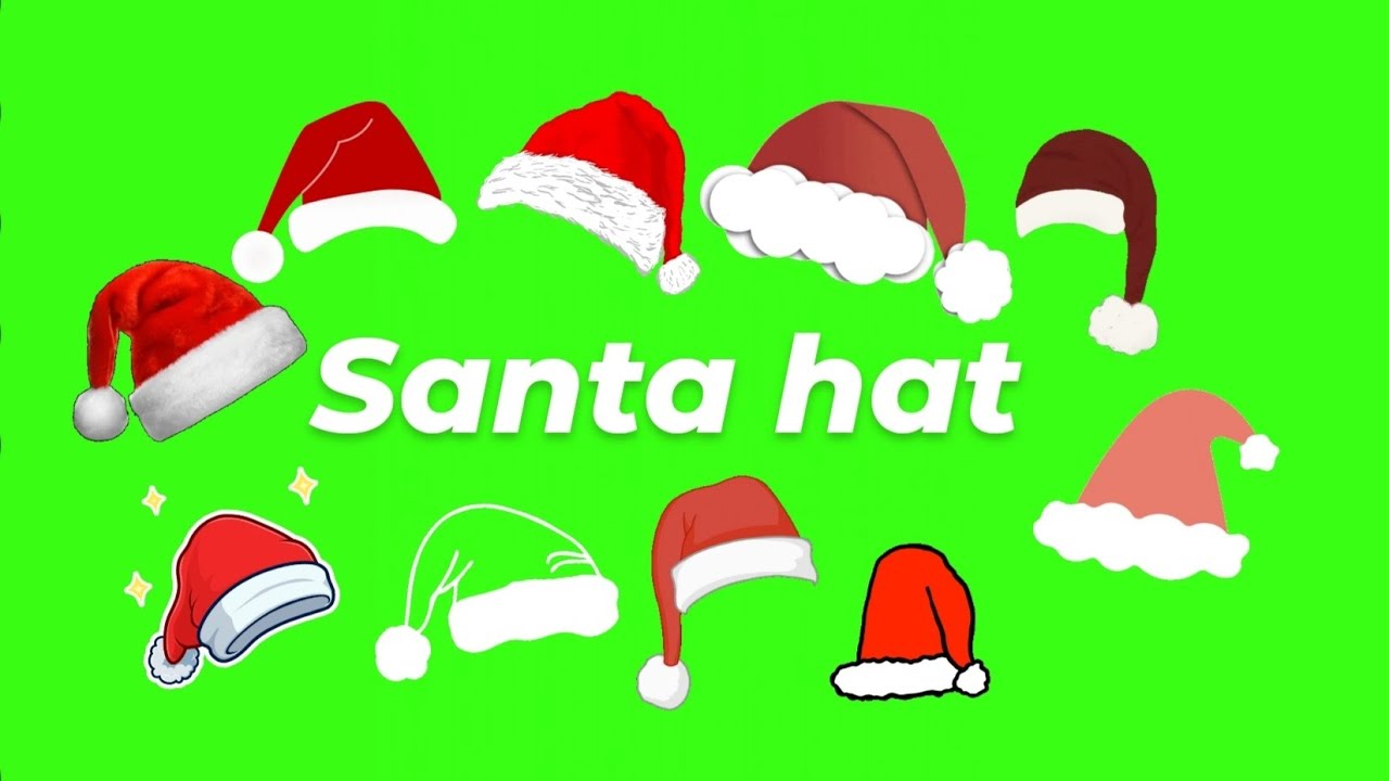 Animated Santa Hat GIF Green Screen Pack (Free Download) - YouTube