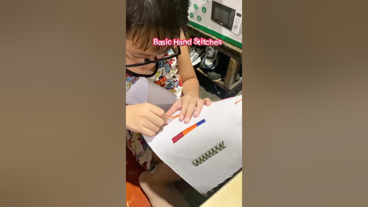 Basic Hand Stitches #pagbuburda #aidacloth #dmcthreads - YouTube