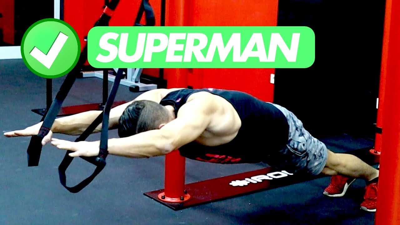 Superman in sospensione con TRX / Strap Training / similari - YouTube