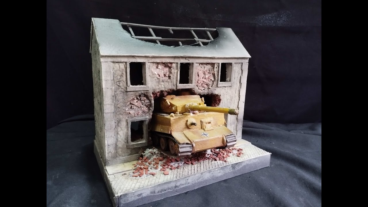 Ruined building diorama. 1/35 scale modelling. Step by step tutorial ...