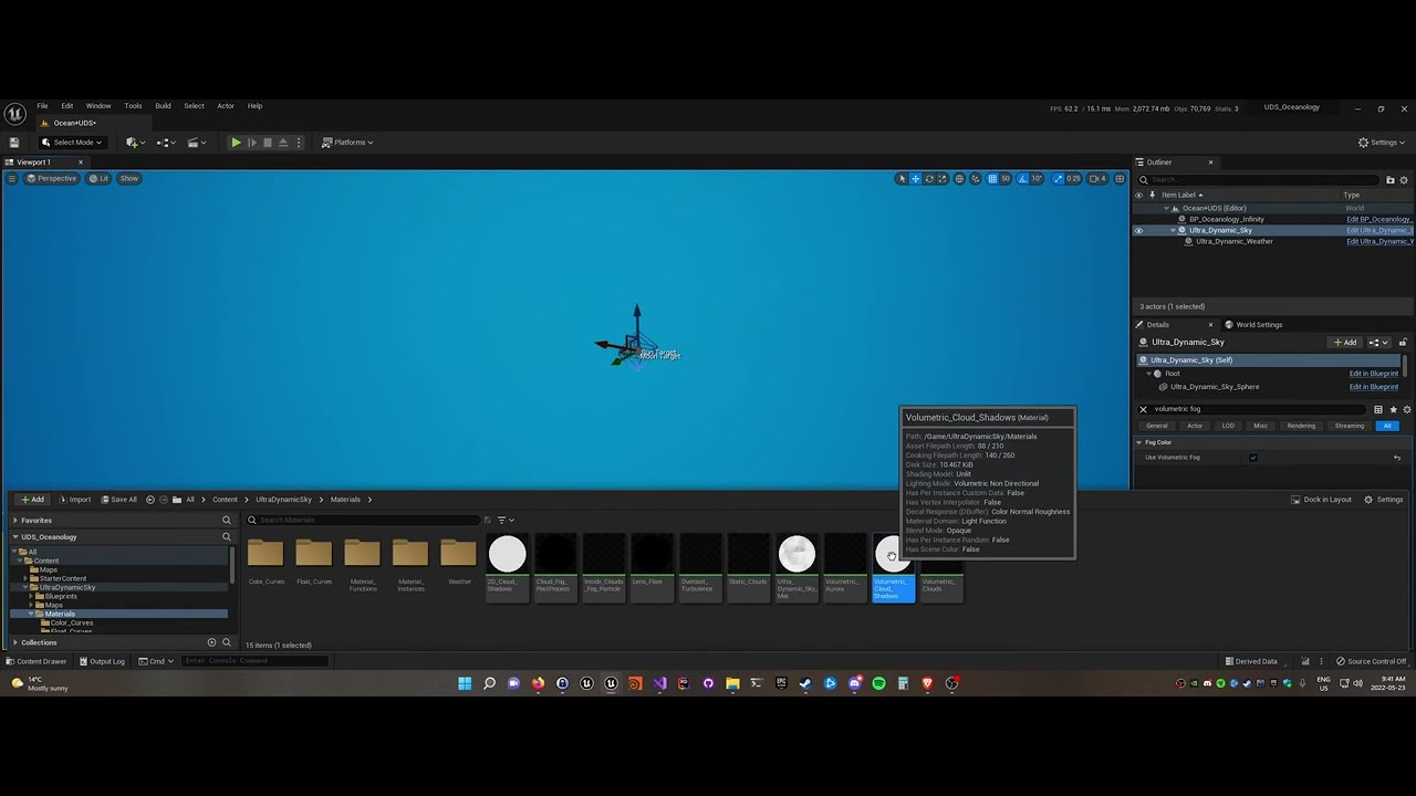 Unreal Engine 5 Ultra Dynamic Sky + Oceanology - YouTube