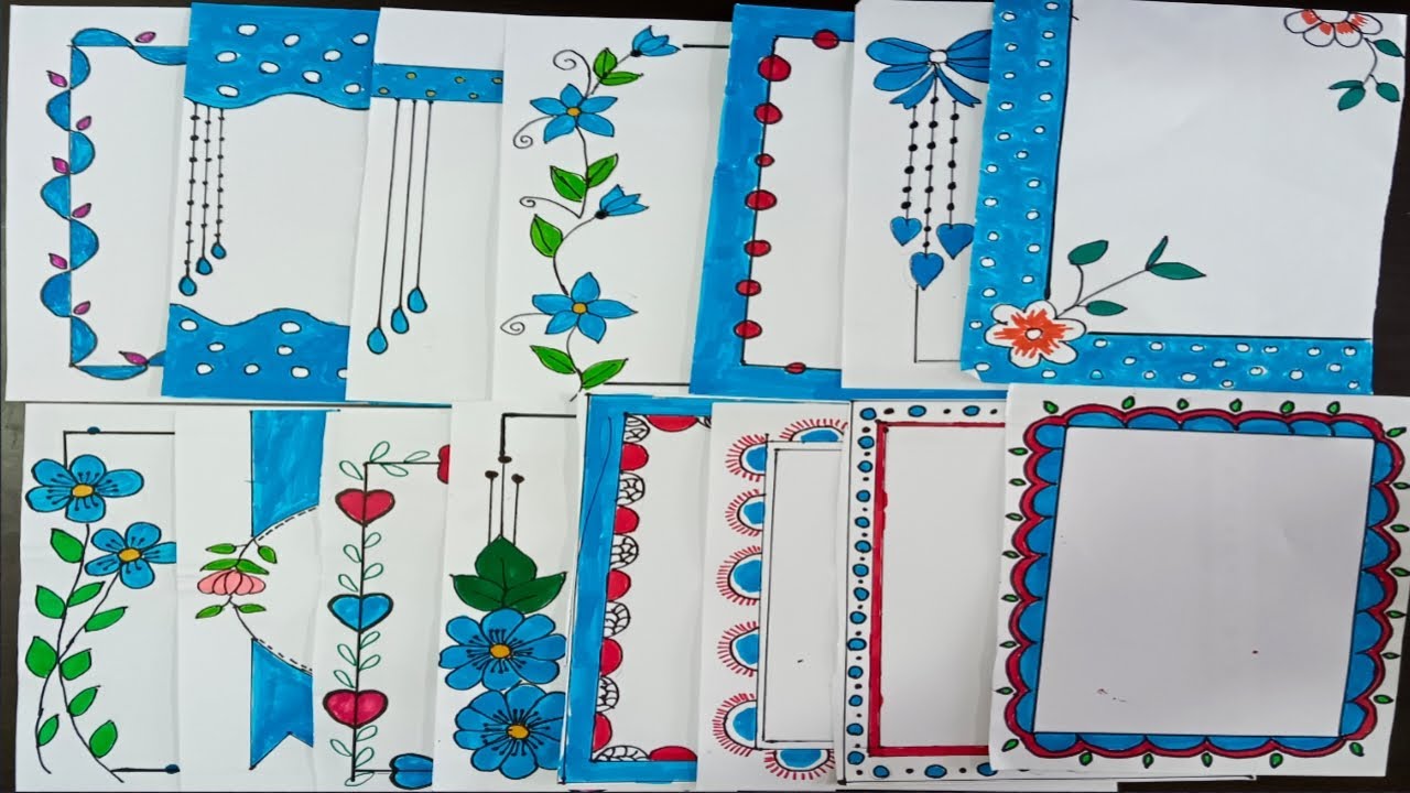 Blue 💙 border design/assignment front page border design project work ...