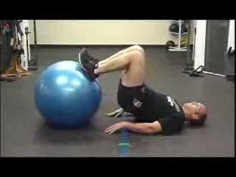 Stability Ball Curl, Bridge, Out, Down - YouTube