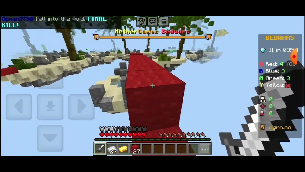 Playing bedwars in minecraft bedrock edition! - YouTube