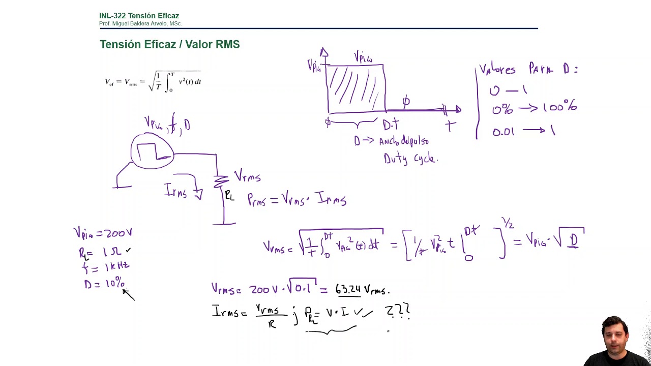 Tensión Eficaz - Valor RMS Teoría y Simulación en LTspice - YouTube