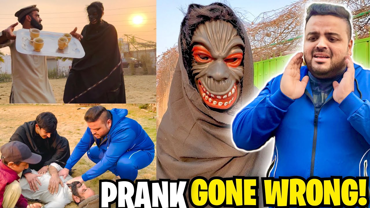 Scary Mask Prank Gone Wrong😱 | Liaqat Faints During Prank! Hilarious ...