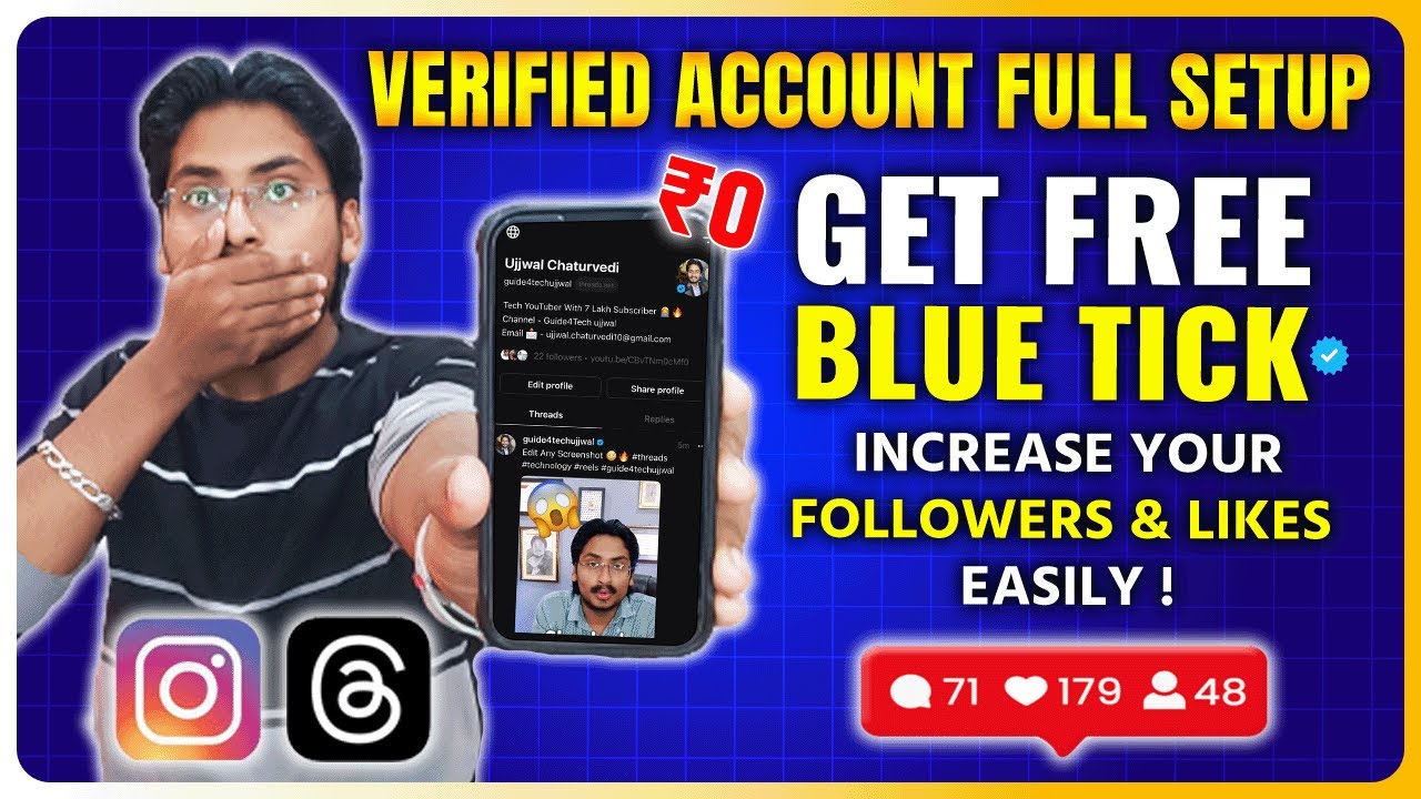 Threads App Get Blue Tick Now Full Setup | Verify Threads Account ...