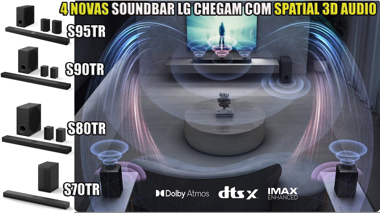SOUND BAR LG 2024 Inclui CAIXAS SURROUND e Spatial 3D Sound - YouTube