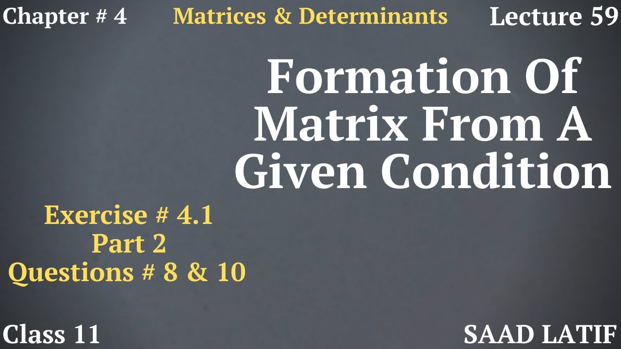 Class 11 Maths | Lecture 59 | Chapter 4 | Exercise # 4.1 | Finding the ...