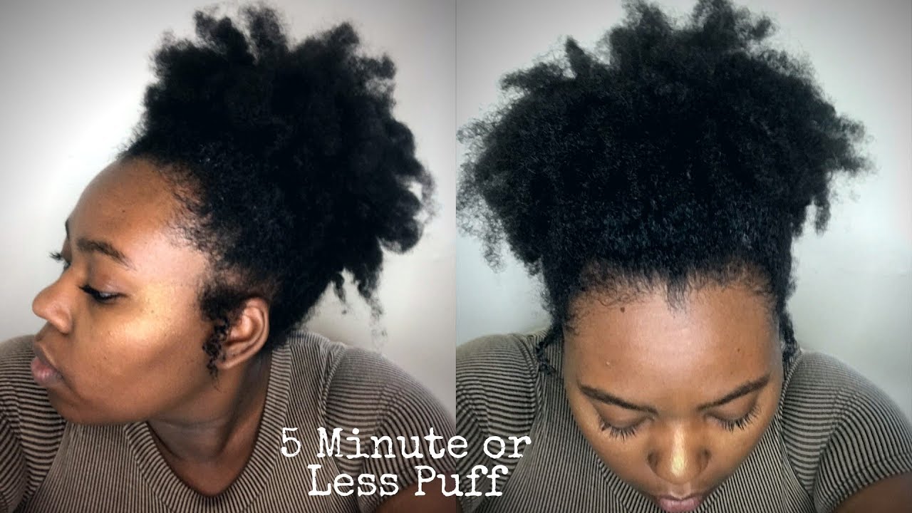 Loose High Puff on dry hair in less than 5 minutes (4c, 4b, 4a type ...