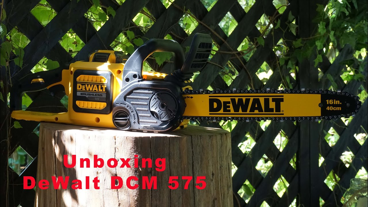 DeWalt DCM575 bürstenlose Flexvolt Kettensäge 54V (Unboxing) - YouTube