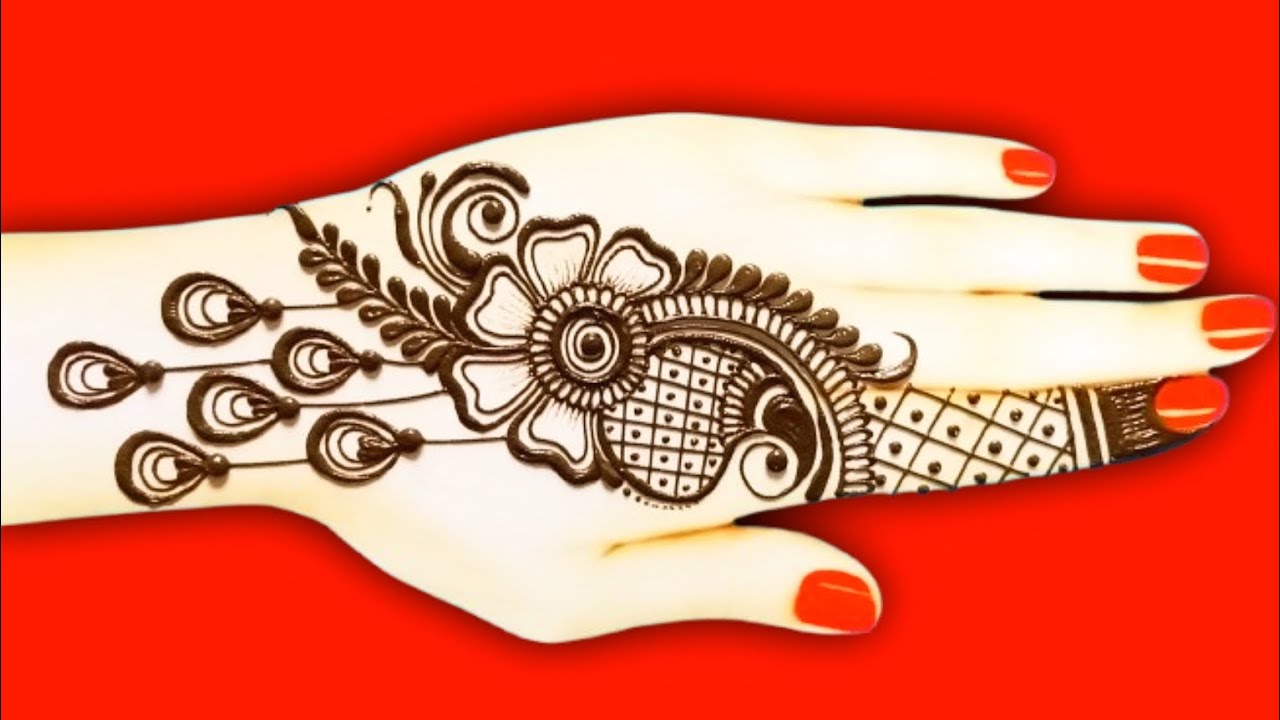 New Stylish Back Hand Mehndi Design/mehndi design simple ...